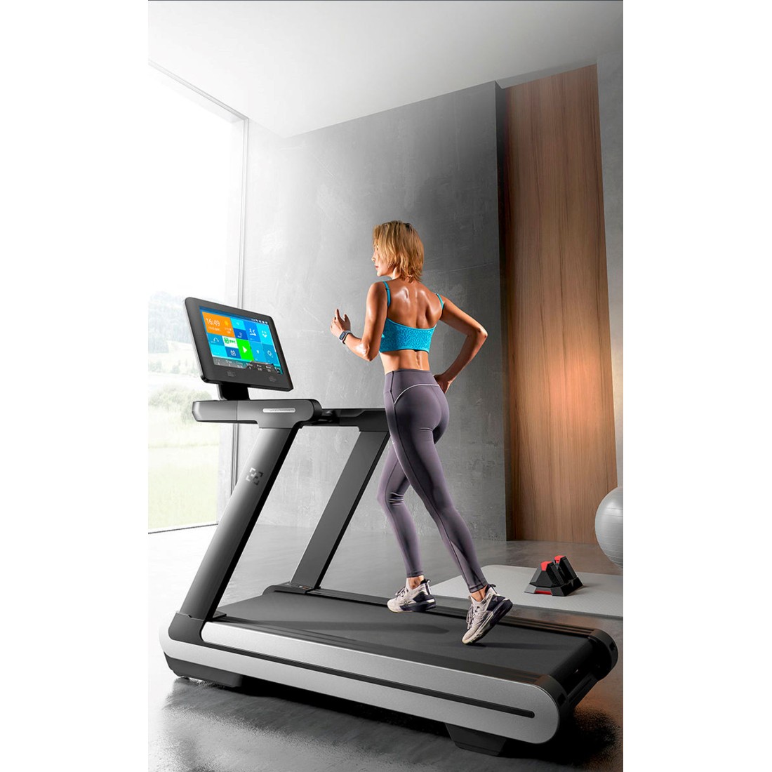 FGT-Pro Laufband mit 18.6" Android Touch LED-Display, eingebauten ...